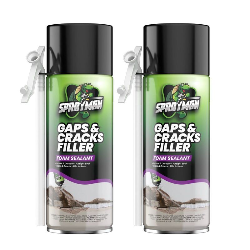 Sprayman Gaps & Cracks Filler Straw Foam - 12oz 2 Pack - Online ...