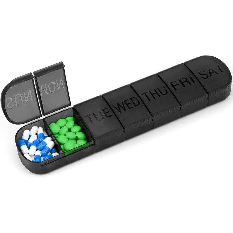 Pill Box Weekly Tablet Organizer Box 7 Day Portable Storage to Hold ...