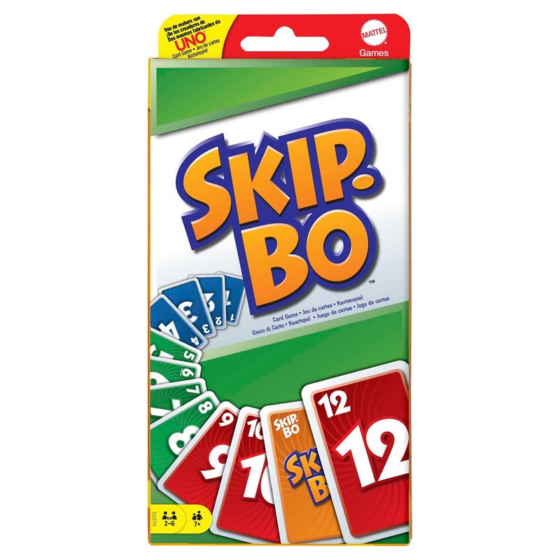 Mattel Games, Skip-BO Card Games for Ages +7, Card sequencying Family ...