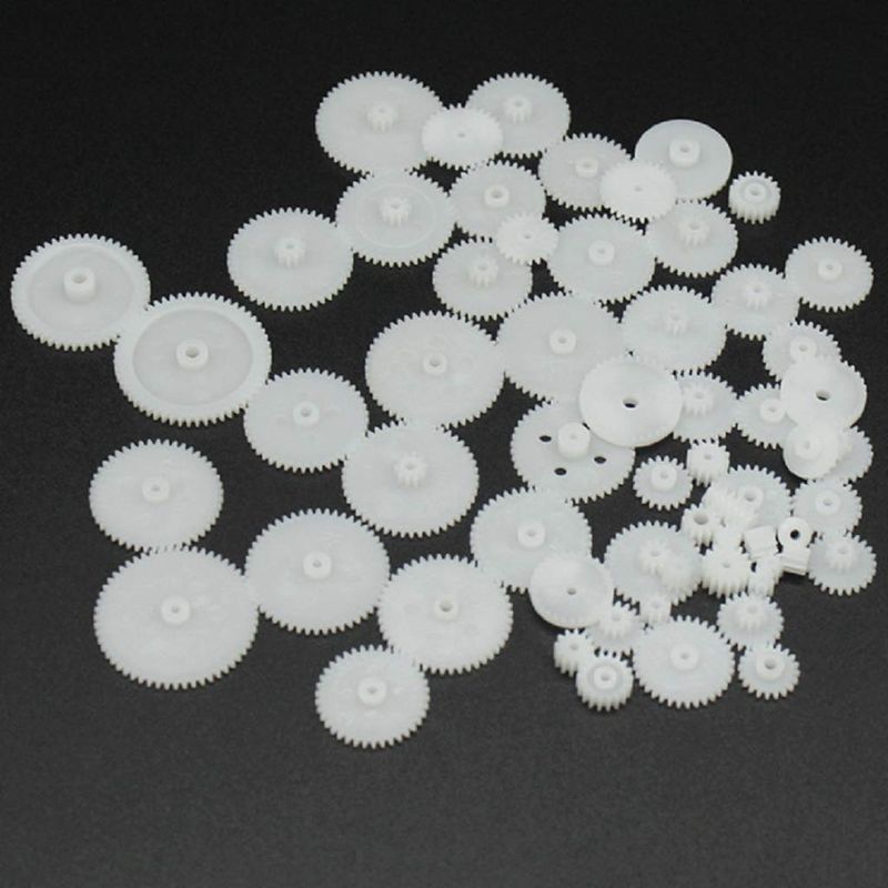 Alextend 58pcs Plastic Gears Module 0.5 for DC Motor DIY Model Toys ...
