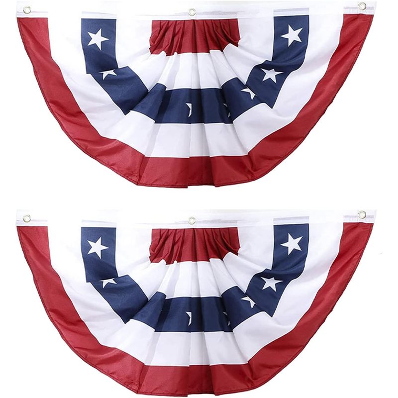 American Flag Bunting for Outside,4th of July Flags Outdoor, USA ...