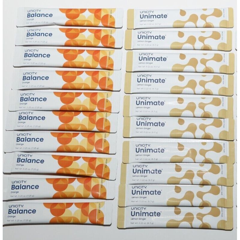 Unicity Balance 10 packs & Unimate Lemon Ginger 10 packs - Exp 2026 ...