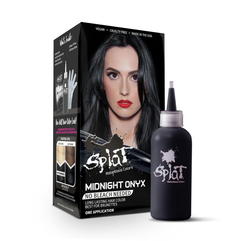 Splat Midnight Onyx Semi Permanent Hair Dye Kit, 1 Application ...