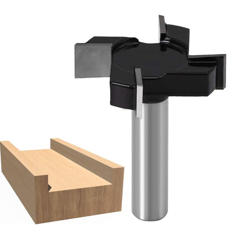 WSOOX 12 mm Shank 4 Flute Premium CNC Spoilboard Surface Router Cutter ...