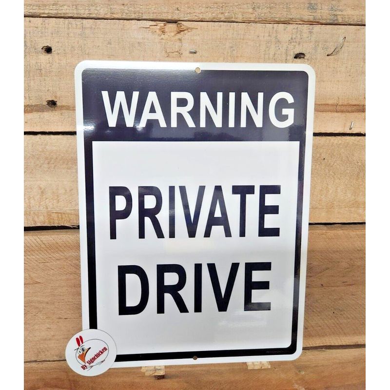 PRIVATE DRIVEWAY , SIGN, prevent theft & vandalism , parking sign, no ...