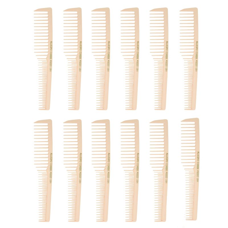 Allegro Combs 6000 Teasing Combs Lift Vent Hair Combs Space Tooth Wide ...