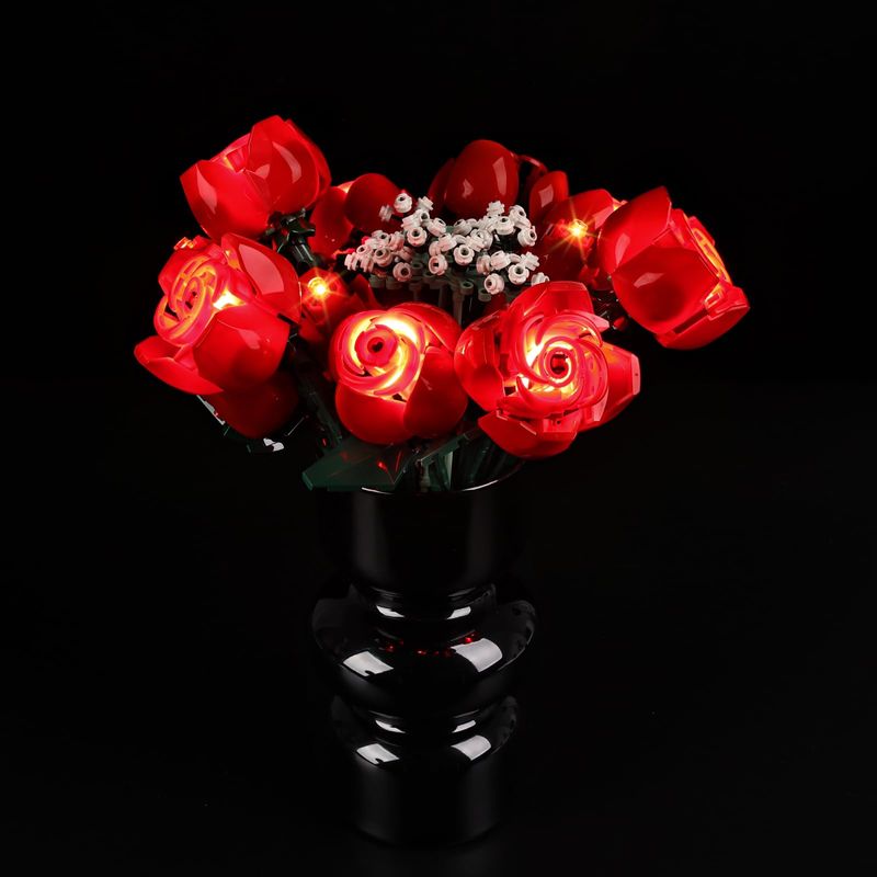 BrickSoul Led Light Kit for Lego Rose Bouquet Set, Flower Building Set ...