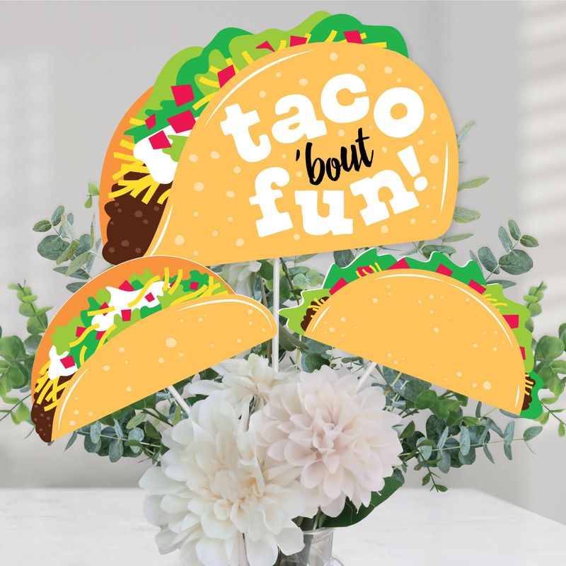 Big Dot of Happiness Taco ‘Bout Fun - Mexican Fiesta Centerpiece Sticks ...