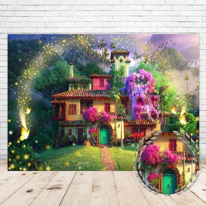 Magic Movie Backdrop Magical Floral House Butterfly Background for Kids ...