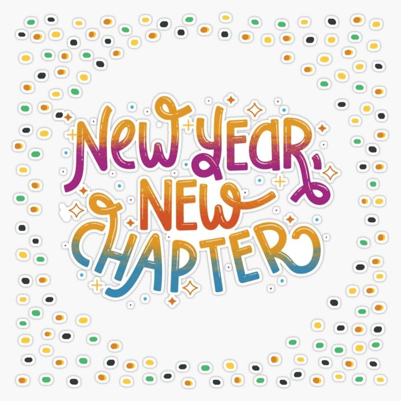 New Year, New Chapter Sticker Vinyl Waterproof Sticker Decal Car Laptop ...
