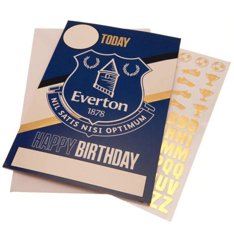 Everton FC Birthday Card With Stickers Official Merchandise - Online ...