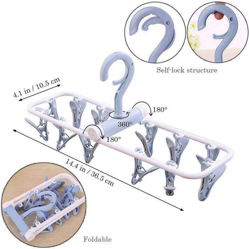 Pinch Hangers, 2 Pack, 24 Pinch Portable Hangers, Travel Hangers ...