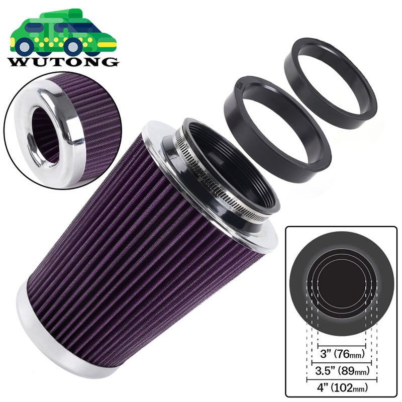 High Flow Performance Cold Air Intake Air Filter 3", 3.5", 4" Inlet, 9 ...