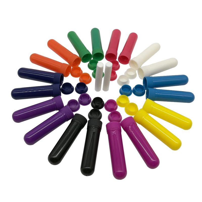 FSSTUD 24 Pcs Colorful Essential Oil Nasal Inhalers Blank Aromatherapy ...