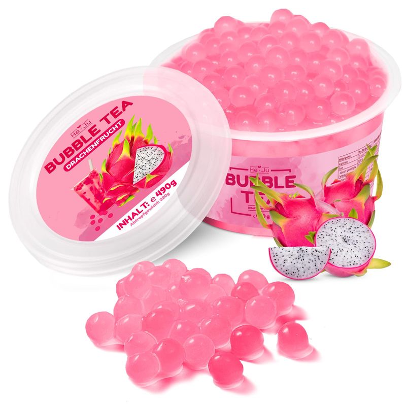 Bubble Tea Beads Dragon Fruit 490 g Bob Beads Dragonfruit Boba Fruit ...