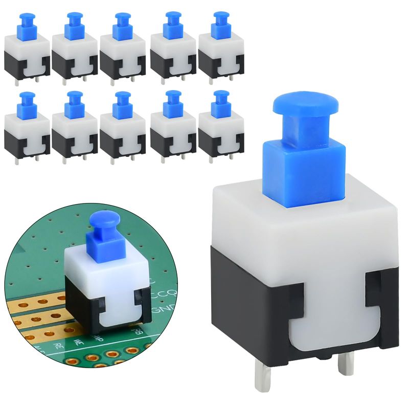 2Amp Mini Momentary Push Button Switch Brake Switch 8 * 8mm 0.32in ...