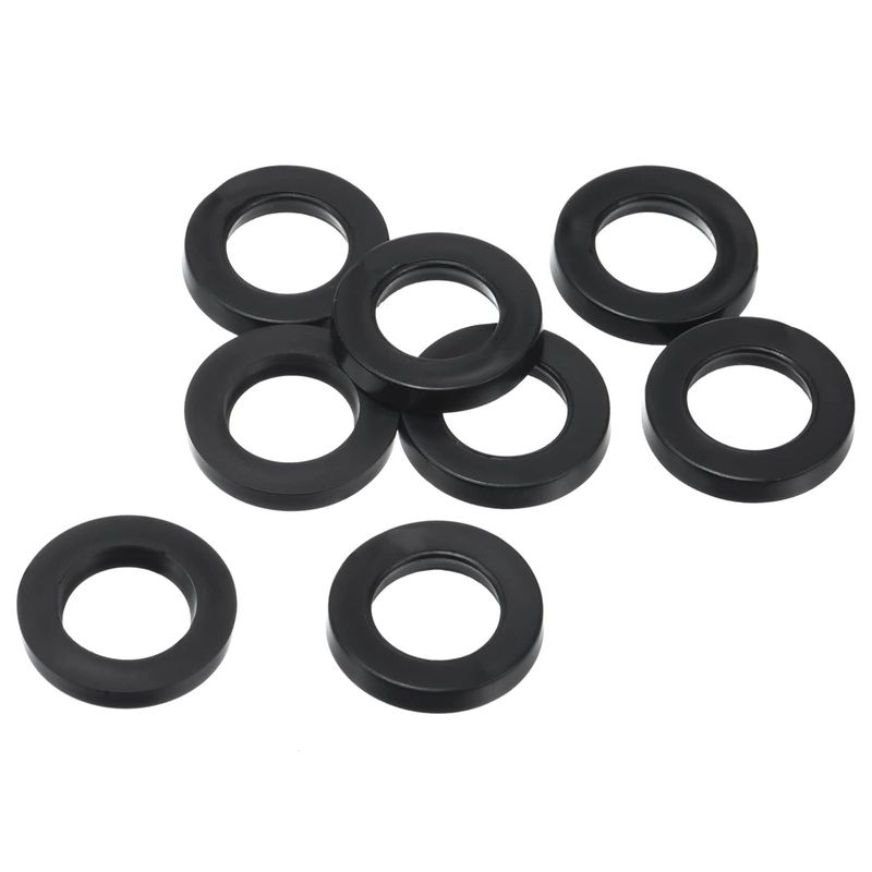 TA-VIGOR 8Pcs Rubber Flat Washers, 16mm OD, 10mm ID, 2.5mm Thickness ...