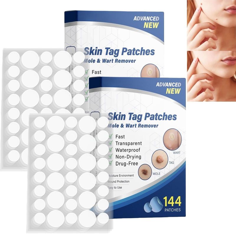 144PCS*2Wart Removal Patches,Remover Patches Mole Wart Removing Sticker ...