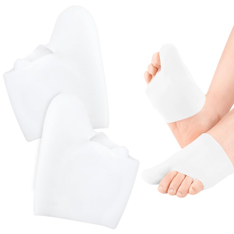2 Pack Gel Big Toe Cap & Metatarsal Sleeves - Reusable Bunion Cushions ...