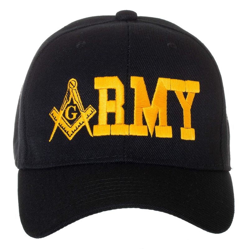 United States Army Masonic Square and Compass Embroidered Black ...