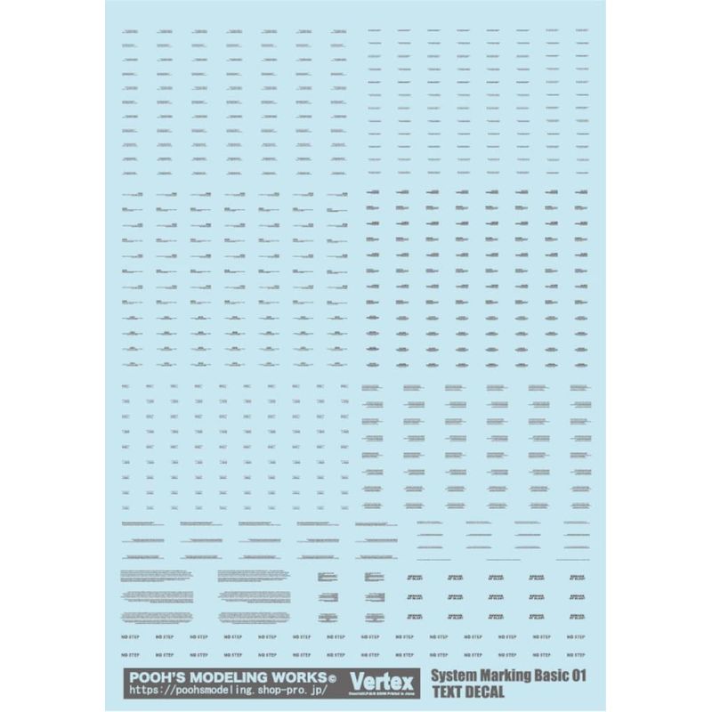Pooze Modeling Works Beltex System Marking Basic 01 Dark Gray Decal for ...