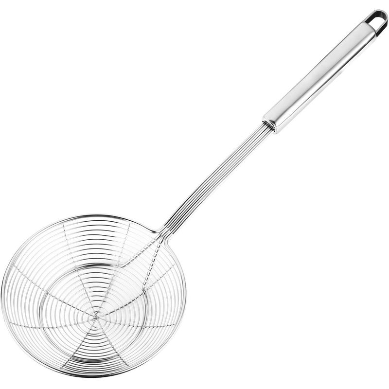 Solid Stainless Steel Spider Strainer Skimmer Ladle for Cooking and ...