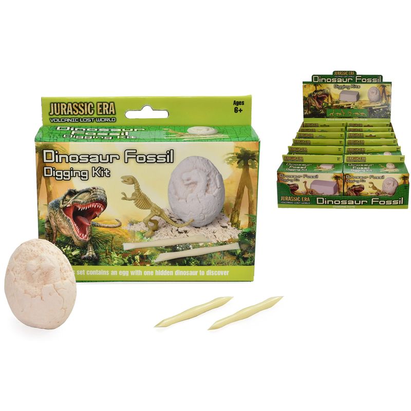 KandyToys Dinosaur Fossil Digging Kit Playset With Mystery Dinosaur ...