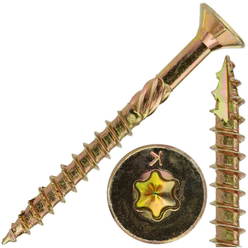 100 x 50mm Screws Torx Head Wood Screw, Decking Timber Self Tapping ...