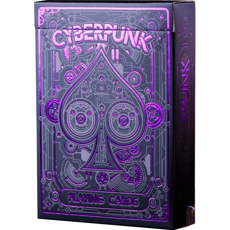 Cyberpunk Purple Playing Cards, Cardistry Decks, Black Deck of Playing ...