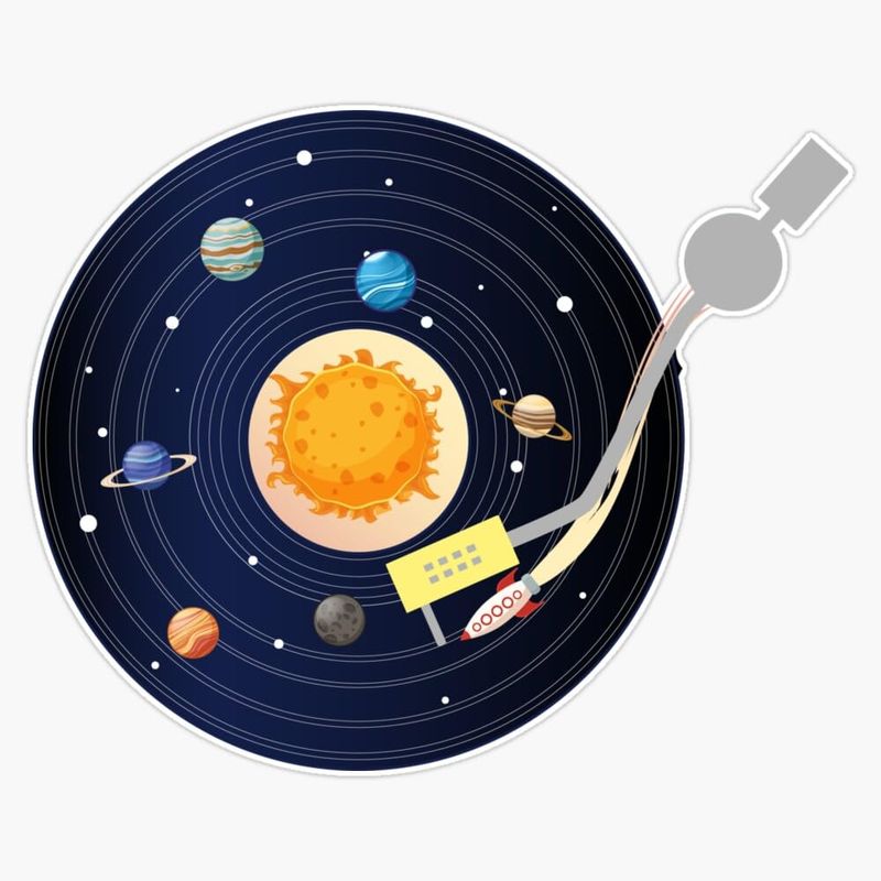Solar System Vinyl Record Sticker Bumper Sticker Vinyl Decal 5 ...