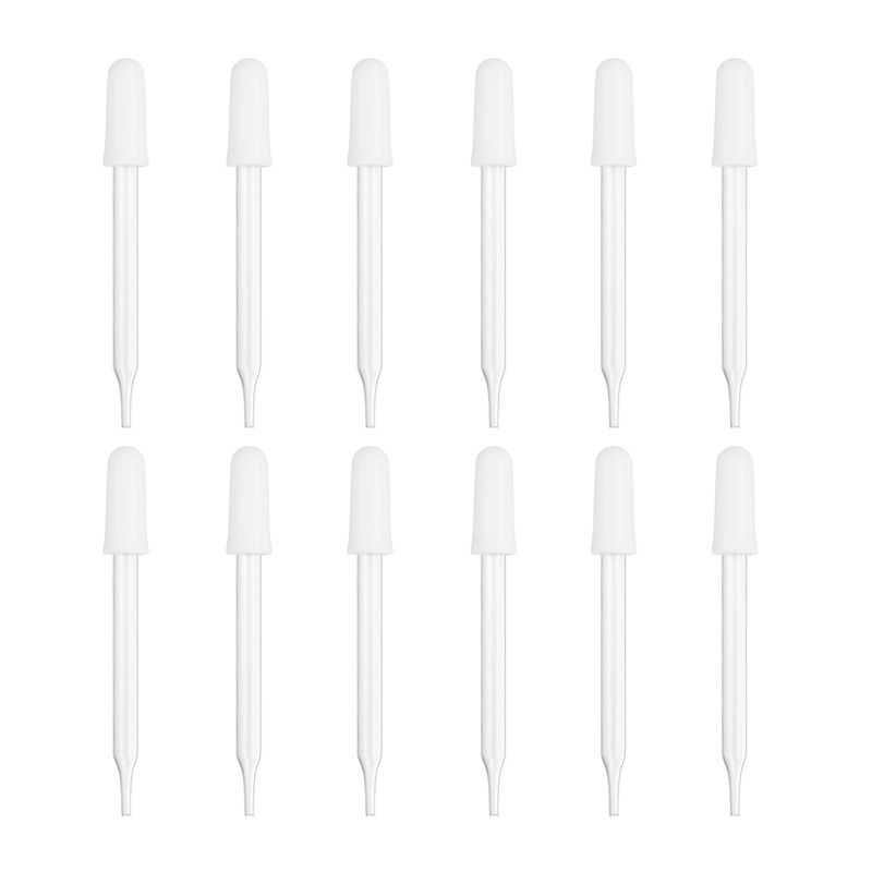PATIKIL Eye Dropper, 12Pcs 1ml Glass Straight Tip Pipette Measured ...