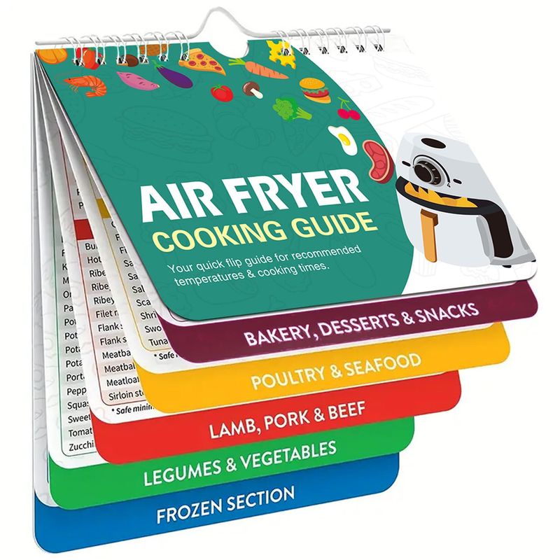 Air Fryer Cookbook Magnetic Cheat Sheet, Air Fryer Cheat Sheet Magnets ...