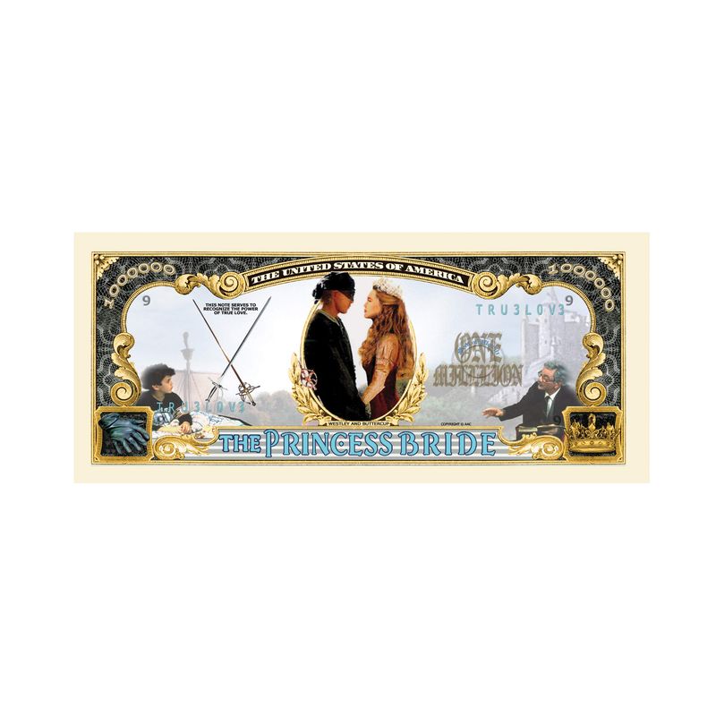 American Art Classics Princess Bride Million Dollar Bill in Collector ...