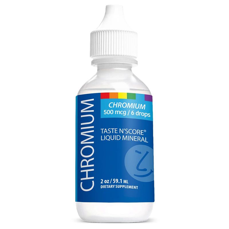 Taste N' Score Chromium Liquid Ionic Mineral Supplement; 100% Pure; 500 ...