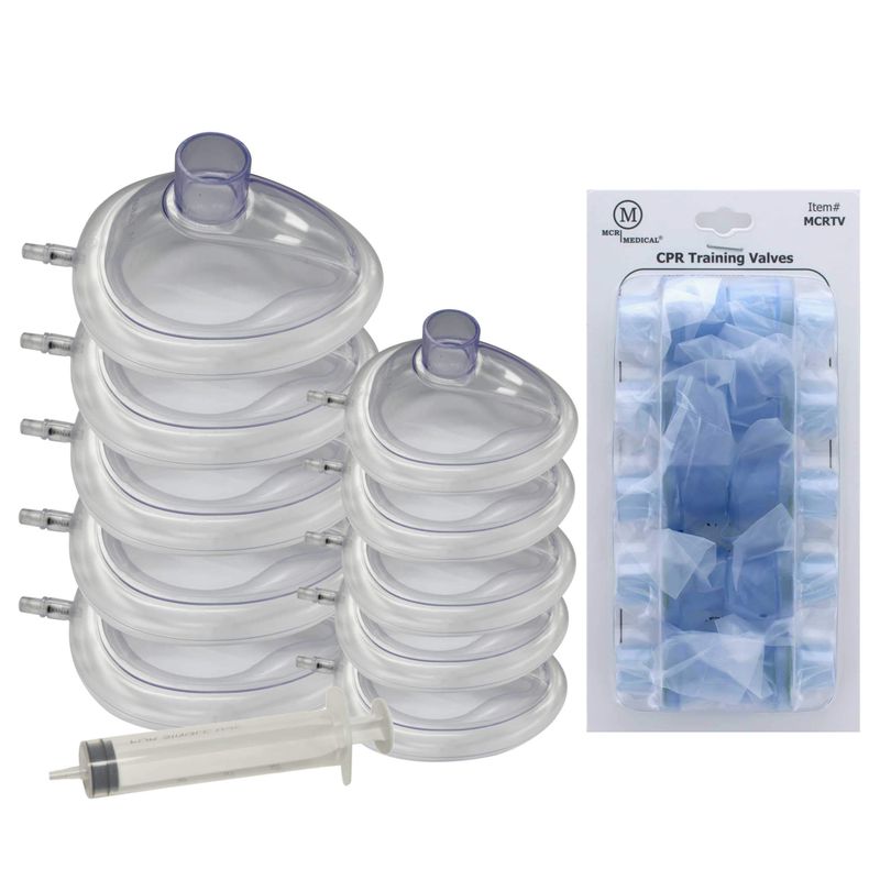 MCR Medical Combo Pack of CPR Training Masks, 5 Adult & 5 Infant with ...