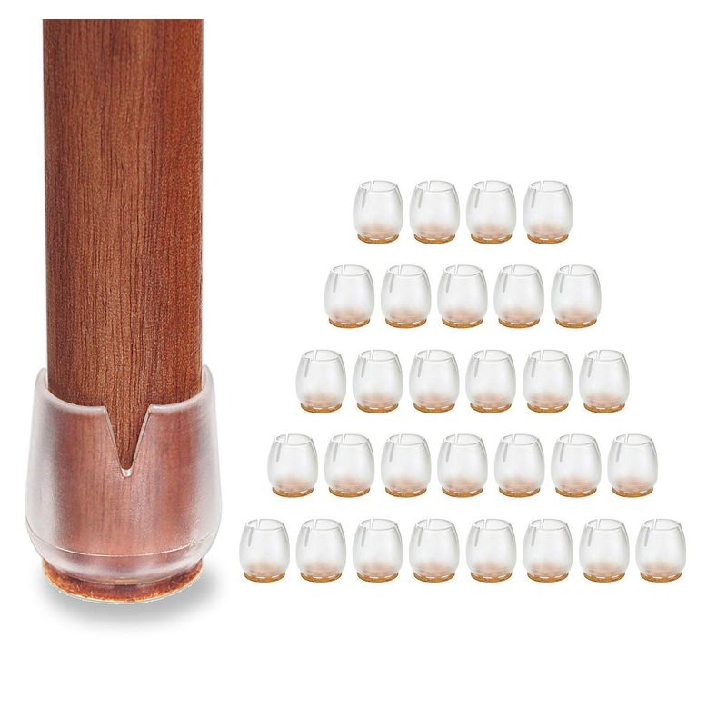 JoyLionKay Chair Leg Caps, Round Chair Leg Feet Wood Floor Protectors ...