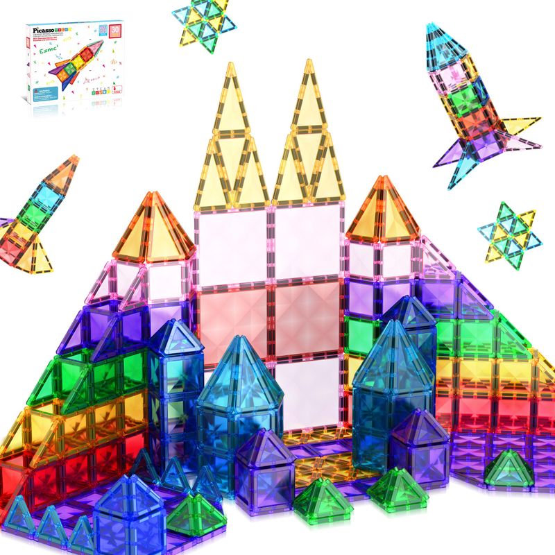 PicassoTiles 30 Piece Magnetic Building Blocks Mini Diamond Series ...