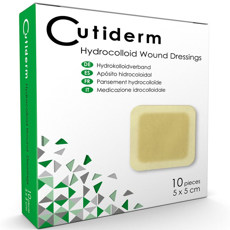 Pack of 10 Cutiderm Sterile Hydrocolloid Adhesive Wound Dressing 5cm x ...