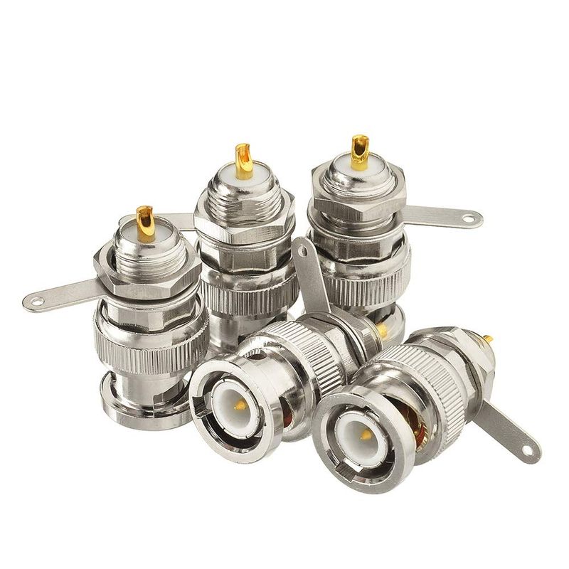 Superbat BNC Connector 50ohm BNC Male Front Mount Coax Connector Kit ...