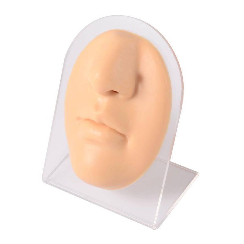One Piece Silicone Nose Mouth Model Flexible Piercing Practice Body ...