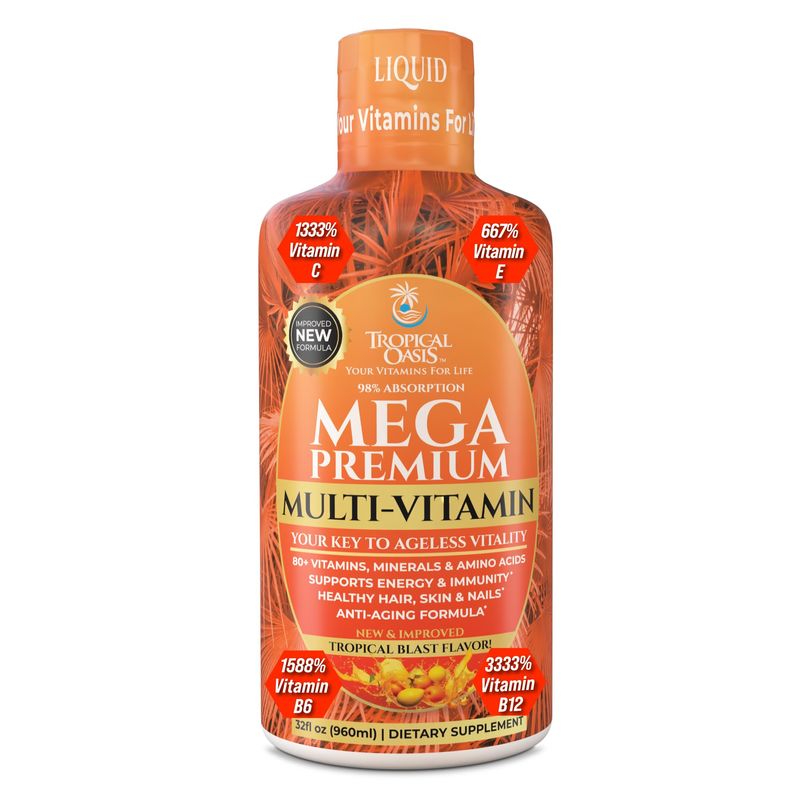 Mega Premium Liquid Multivitamin | Natural Immune Support Vitamin w ...