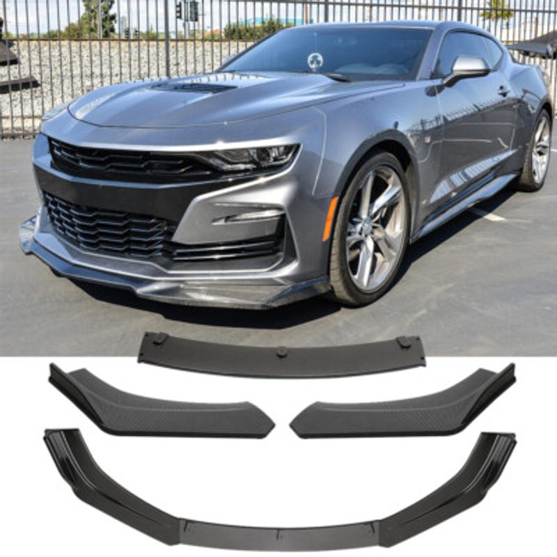 Front Bumper Lip Splitter Spoiler Carbon Style For Chevrolet Camaro SS ...