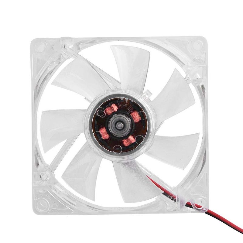 Wendry 80mm PC Case Fan, LED Light 5V 4Pin Mute PC Case Cooling Fan, 4 ...