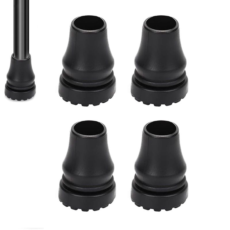 4 PCS 20mm/078in Walking Stick Caps Non-Slip Rubber Cane Tips Trekking ...