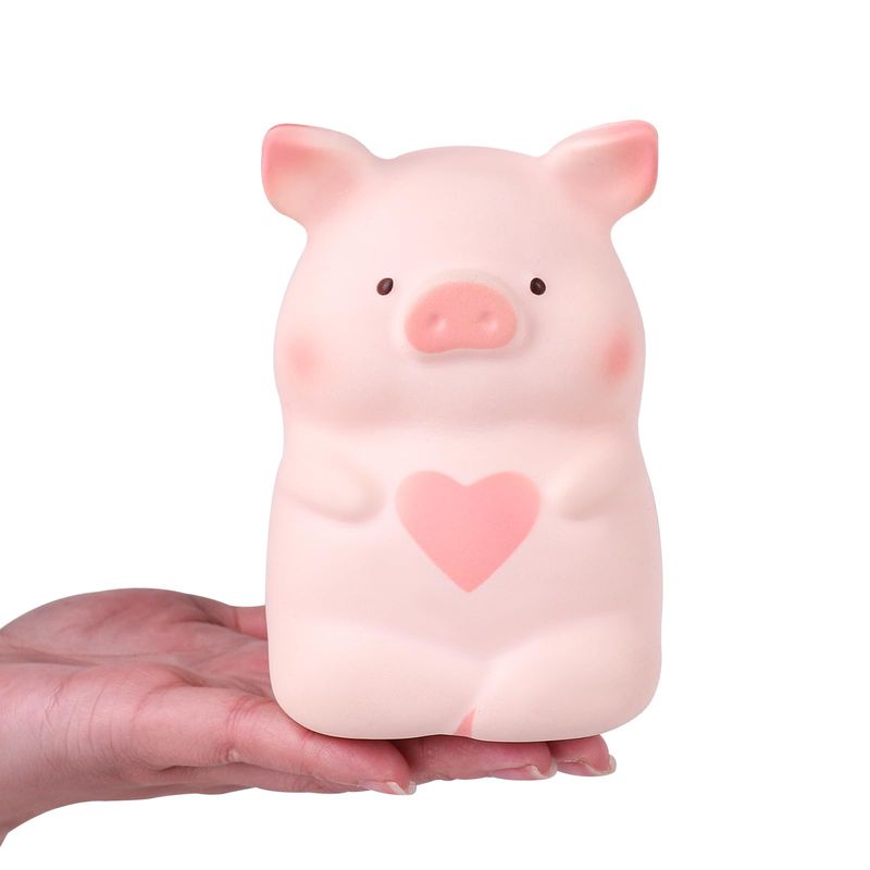 Anboor 5" Squishy Toy Love Heart Pig Kawaii Soft Squishy Animals Toy ...