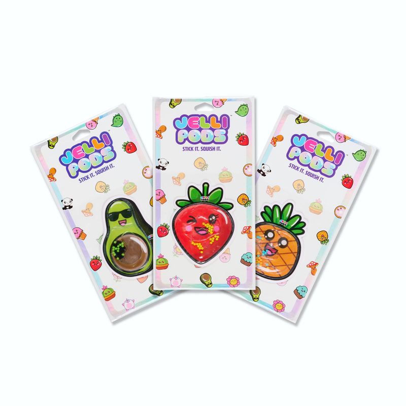 JelliPods - Yummy Fruits - Reusable Sticker Bundle - Sensory Toy ...
