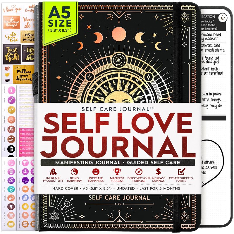 Self Love Journal - 5 Minute Self Care & Mental Health Journal | 90-Day ...