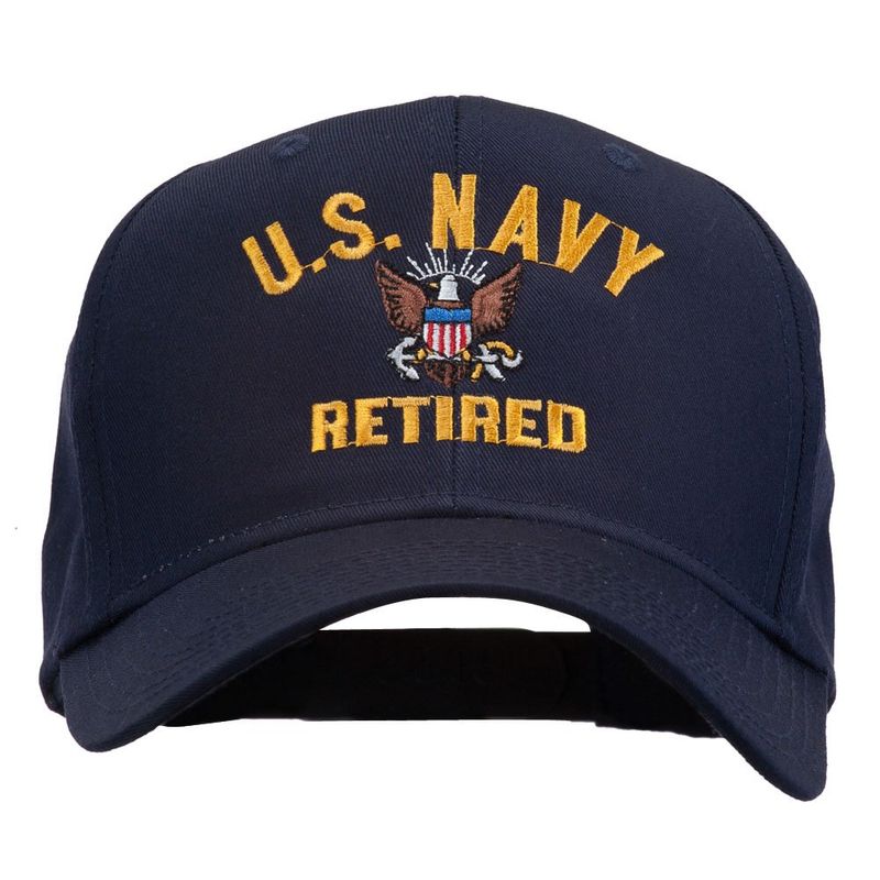e4Hats.com US Navy Retired Military Embroidered Cap - Navy OSFM ...