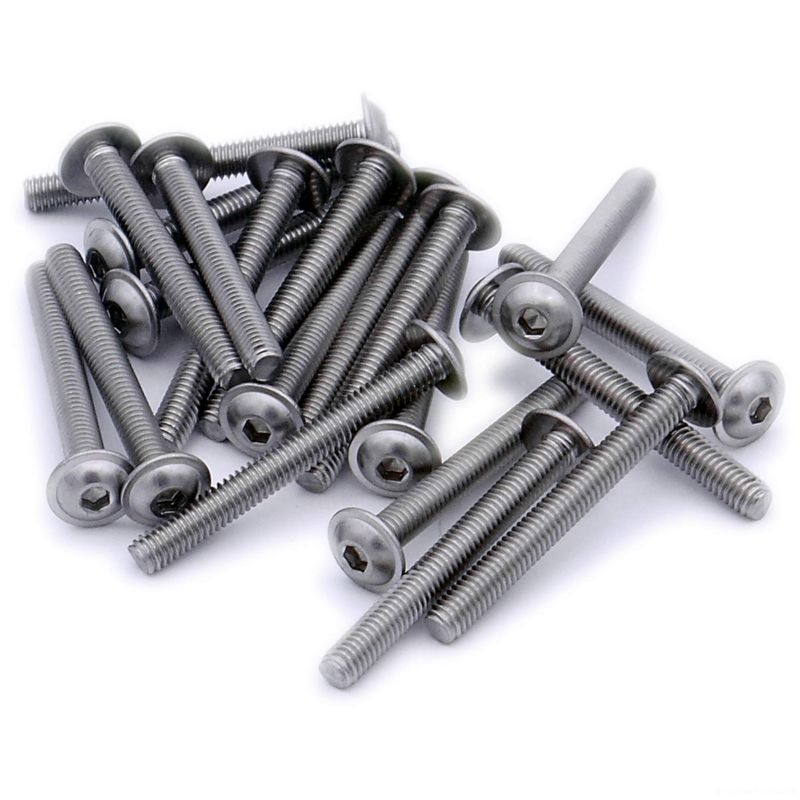 M6 (6mm x 6mm) Flanged Hex Socket Button Machine Screw (Bolt ...