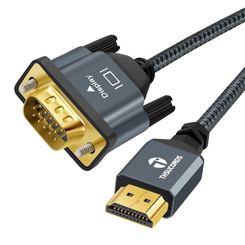 Thsucords HDMI to VGA Cable 1.5M. Uni-Directional HDMI to VGA Cable ...